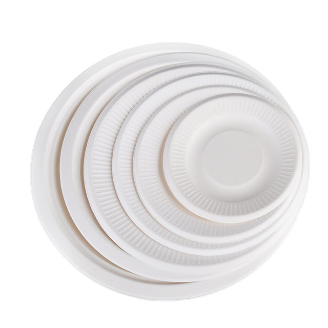 Thickened disposable disk environmentally friendly paper plate and bowl ...