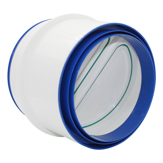 Mace 200mm PVC Check Valve - Straight-Through Plastic Flue Valve