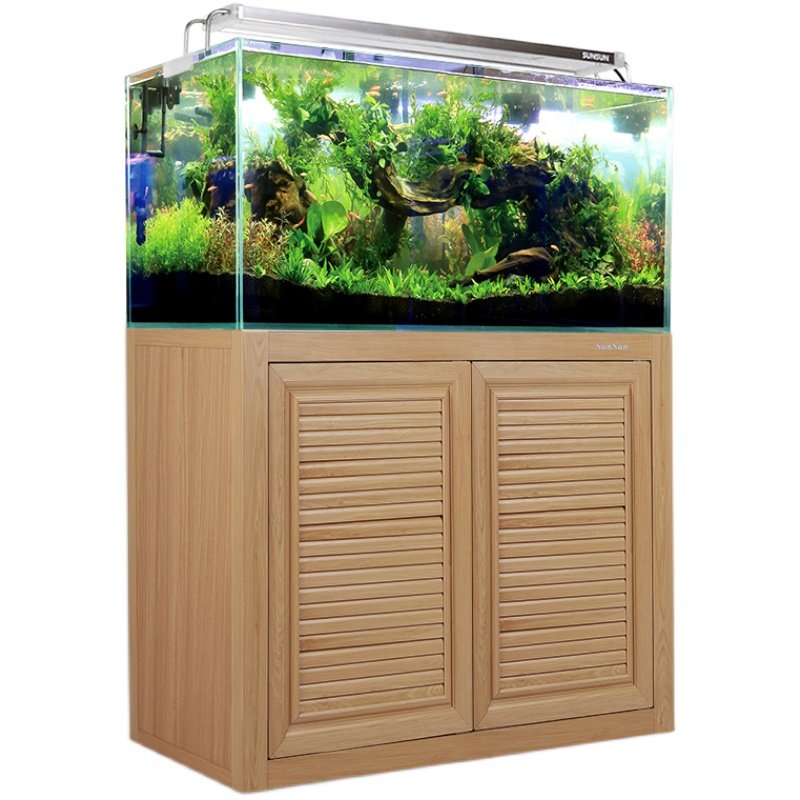 Sunsun Large Glass Fish Tank - Goldfish & Aquatic Plant Ecosystem