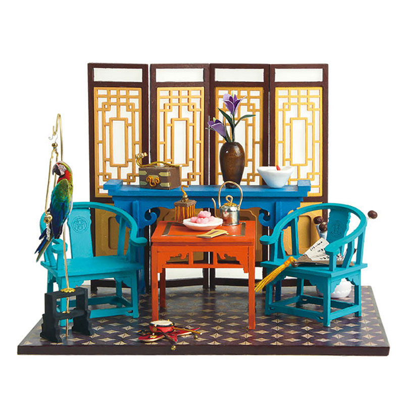 DIY National Style Garden Blind Box - Handmade Wooden Cottage Model