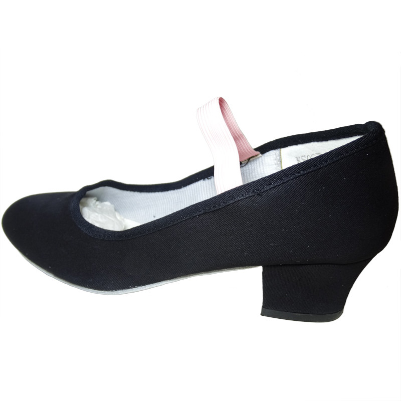 Zapatos de Baile Chen Ting - Tacones de Profesor de Lona - Negro