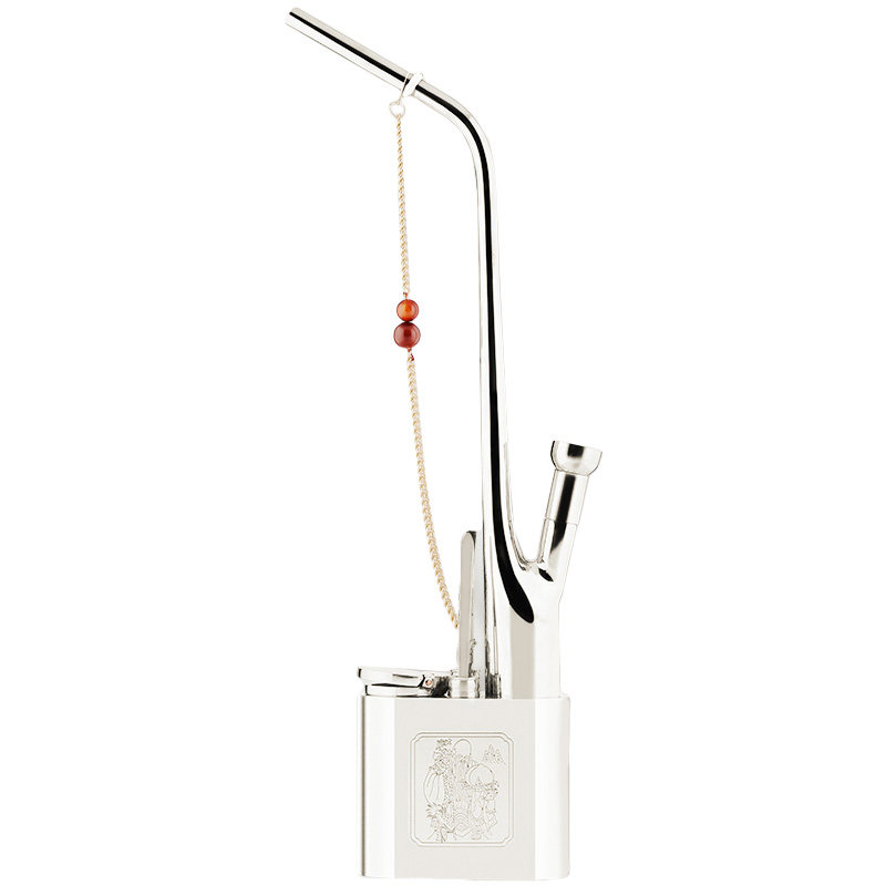 Rlak White Copper Hookah Set - Vintage Yellow Gift Box