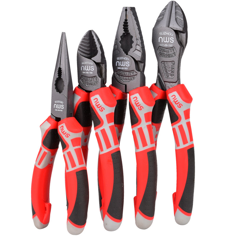 SMU 7 Inch Pointed Nose Pliers - Chrome Vanadium Steel Wire Cutters