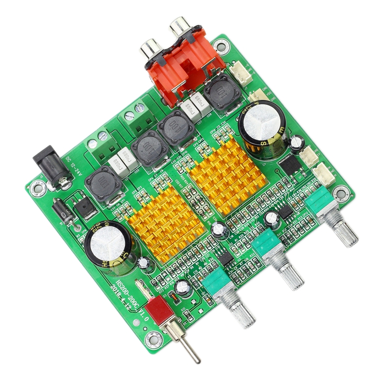 2.0 Dual-Channel HiFi Digital Class D Amplifier Board - 200W High-Power ...