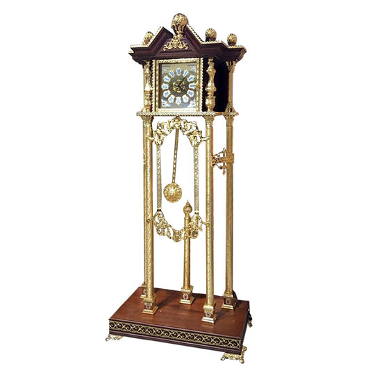 Reloj de piso de madera maciza marrón modelo mansion villa de estilo ...