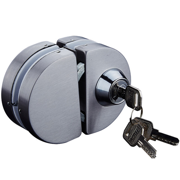 Glass door lock stainless steel frameless hole double | Berry hardware ...