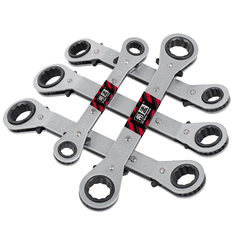 Ximeng 6-22mm Double-Head Ratchet Wrench Set - Chrome Vanadium Steel