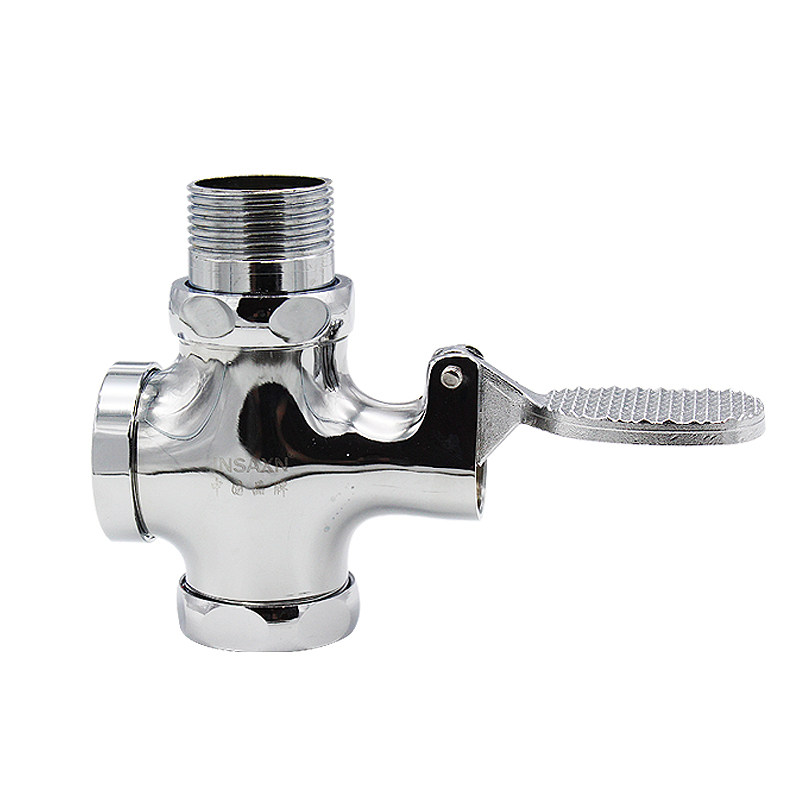 All-Copper Foot-Operated Squat Toilet Flush Valve - Stool Flush Valve ...