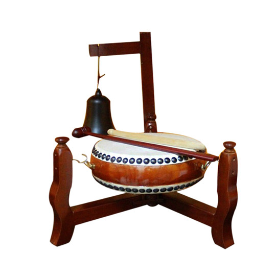 Temple Instrument Tambourine Frame - Solid Wood Folding Vertical Shelf Drum