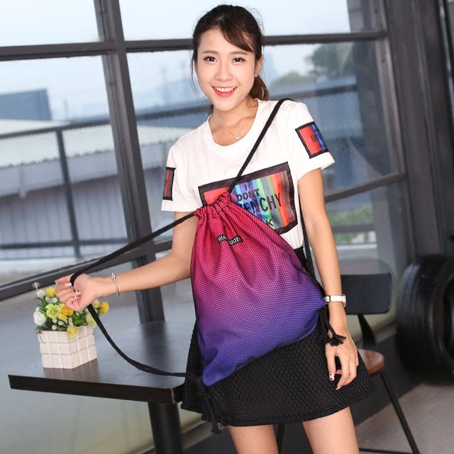 miaozhuoer's new gradient printed drawing stretch pumping backpack ...