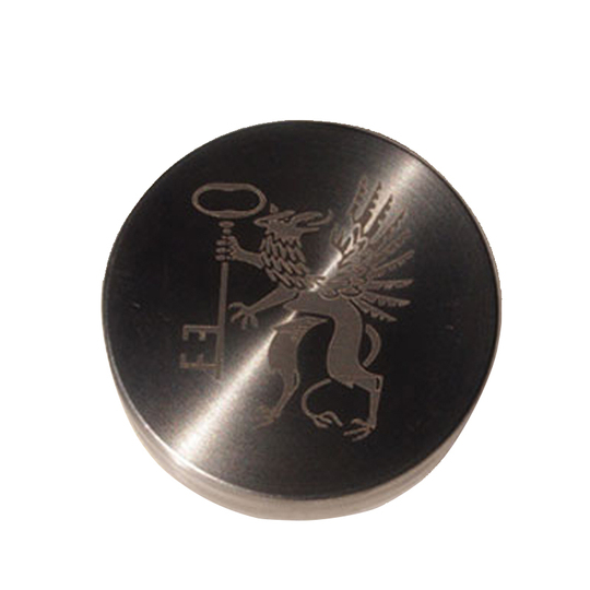 Rococo Titanium Snuff Box - Lion & Spoon Design - 2-3g Capacity