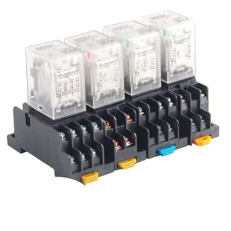 HH52P Small Electromagnetic Intermediate Relay 53P/54P/62P MY2 3 4NJ - AC/DC 12V/24V/220V