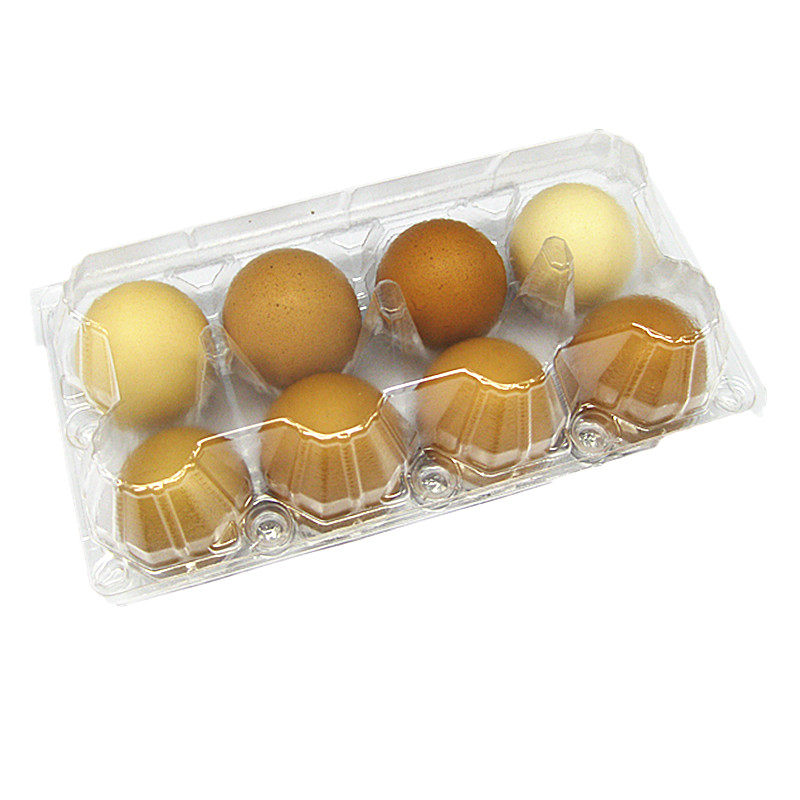8-Piece Medium-Sized Egg Carton Plastic Transparent Egg Tray Gift Box Native Egg Grass Egg ...