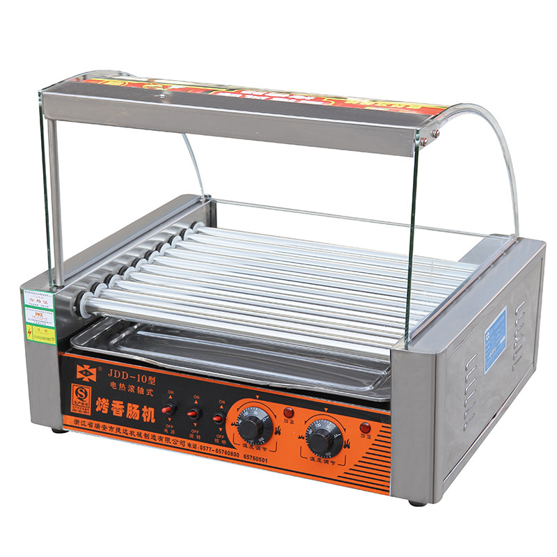 Jetta 10-Tube Hot Dog Grill Machine - Commercial Sausage Roller