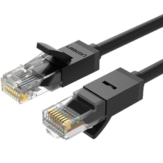 Green Network Cable Connector with Cable - Category 6 Gigabit Home ...