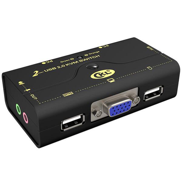 Vga multi-kvm two-in and one-out 2-port usb switch | Ckl Computer Converter