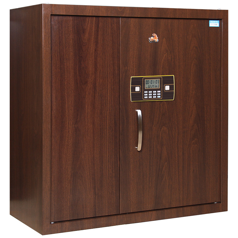 Tiger Wood Grain File Cabinet - Electronic Lock, Double Door