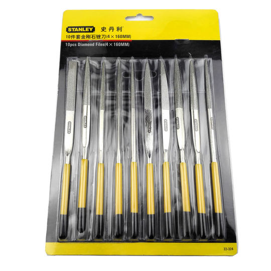 Stanley 10-Piece Diamond File Set 22-322-23/324 - Metal Grinding Tool ...