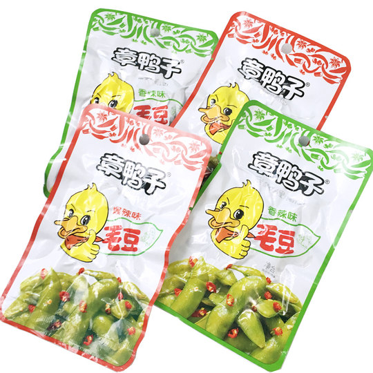 Hunan Specialty Duck Edamame Spicy Sauce - 26g x 30 Packs Boxed Spicy ...