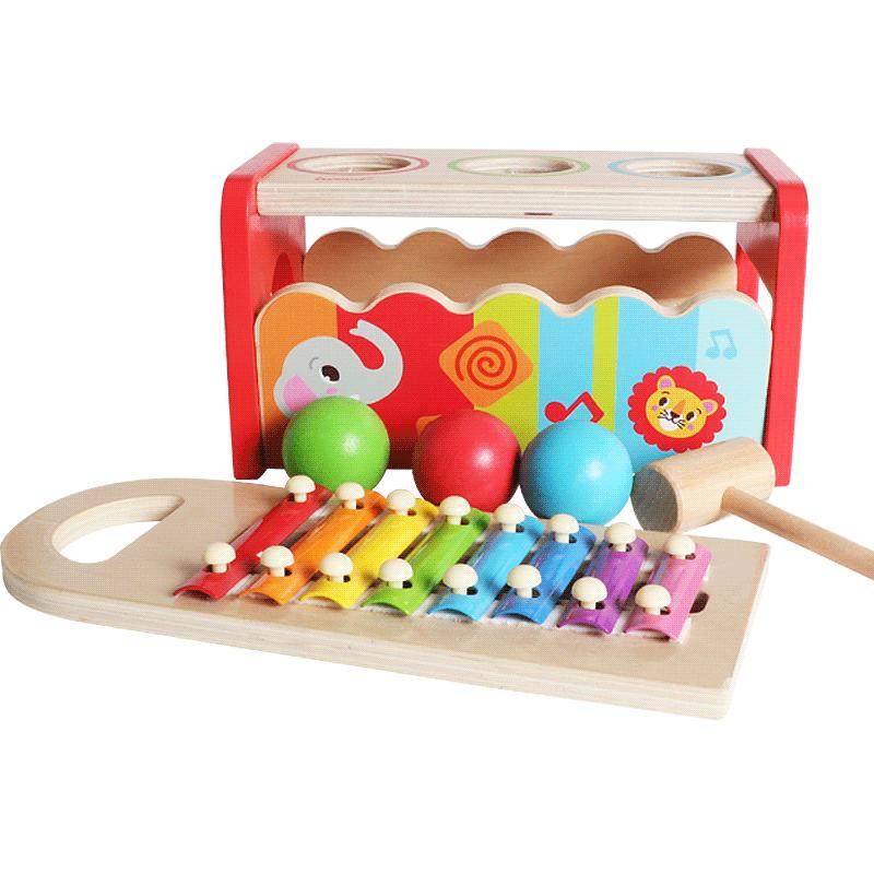 Wooden Play Family iWood Knocking Piano Table - Educational Toy for ...