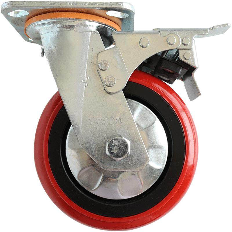Yosida 6-Inch Polyurethane Universal Wheel - Heavy Duty Caster