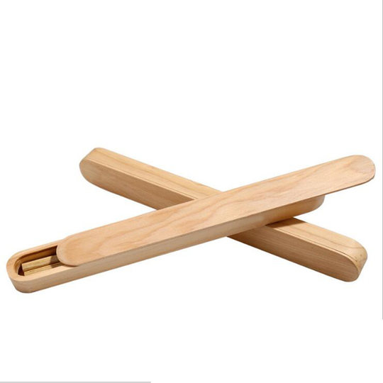 Japanese-Style Wooden Tableware Set - Black Walnut & Cherry Wood