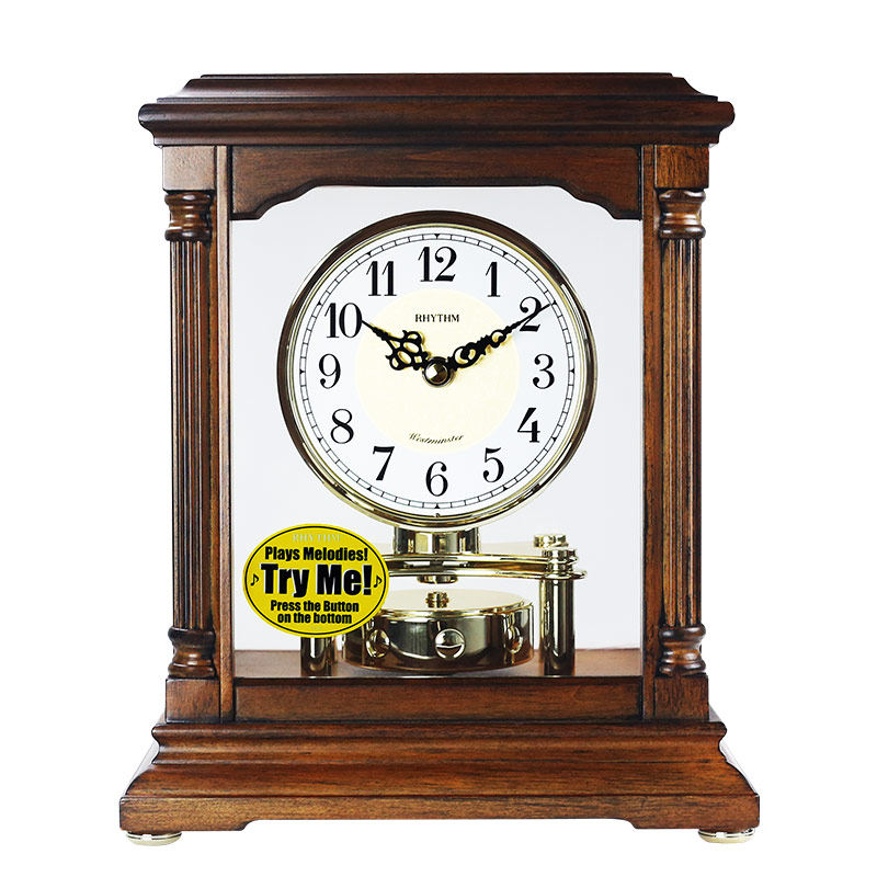 Japan Lisheng Clock Solid Wood Exquisite Office Table Clock Living Room ...