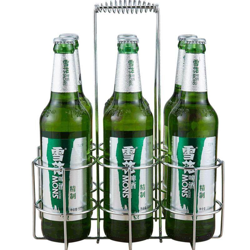 Beer Rack - Bold Stainless Steel Beer Basket Carrier for 6 Bottles