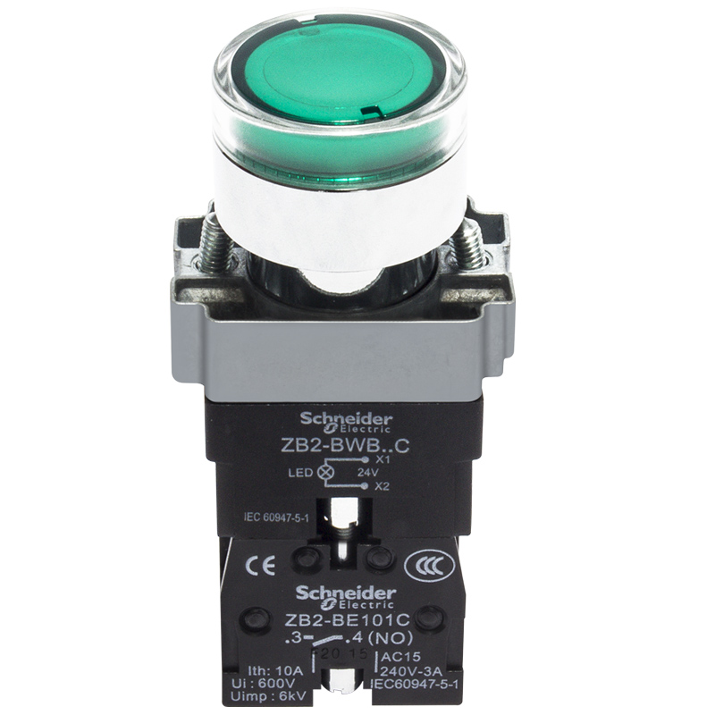 Schneider Electric Illuminated Push Button - XB2-BW33M1C.A