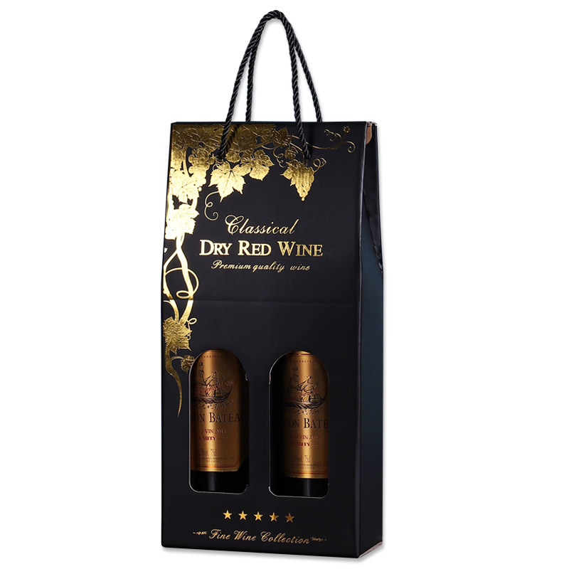 Red Wine Packaging Box Gift Double Carton Single Box High-End Bag Custom