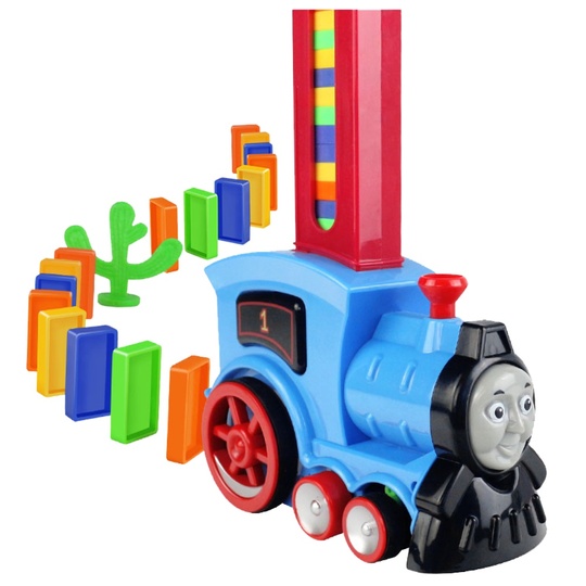 Hao jiaer Automatic Domino Train Toy - Electric Domino Laying Car for Kids
