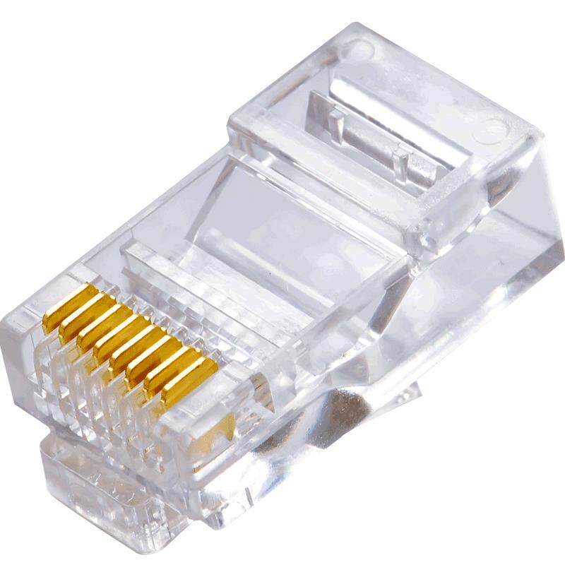 Tengfei Cat5e RJ45 Connector - Pure Copper 8-Pin Network Cable Crystal Head