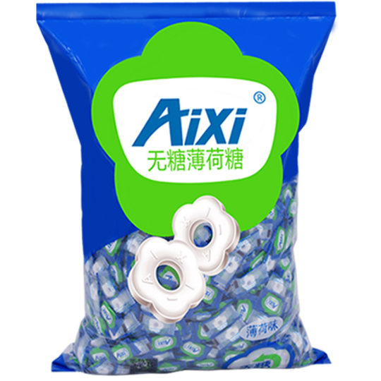 Aixi Sugar-Free Mint Candy 750g x 6 Bags - Pear Alcohol Flavored Cool ...