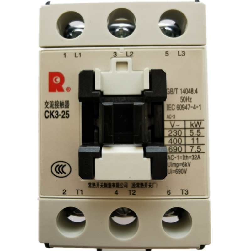 Changshu Switch Manufacturing AC Contactor CK3-09-12-18-25-32-40-50-65-80A Full Series