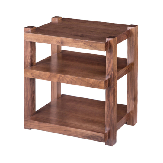 Liaofan Walnut Amplifier Rack - Solid Wood Audio Cabinet