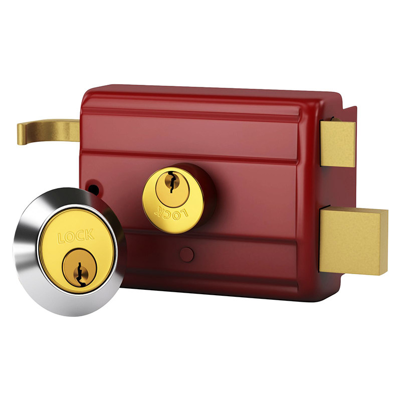 Home Security Old-Fashioned Anti-Theft Door Lock - Wooden Exterior Door ...