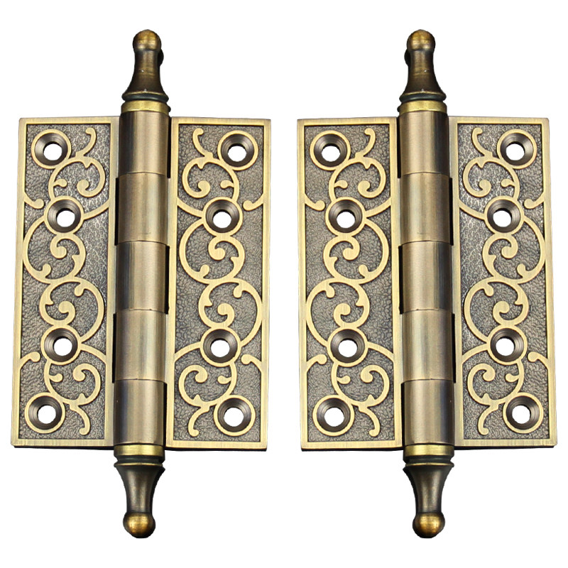 European Classical 4-Inch Antique Crown Head Hinge/Hinge 4x3x4.5-4BB ...