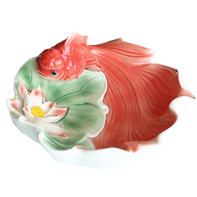 Enamel Porcelain Rich Goldfish Chaozhou Kung Fu Teapot - Panda Teapot ...