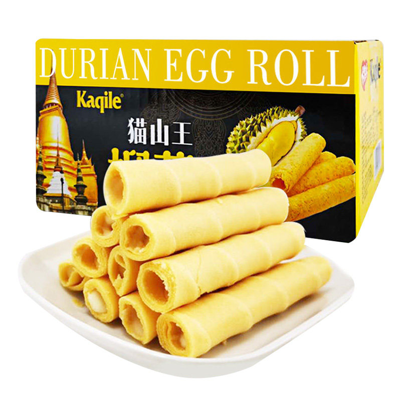 Khaki Maoshan Durian Egg Rolls Whole Box Gift Box - Internet Celebrity ...