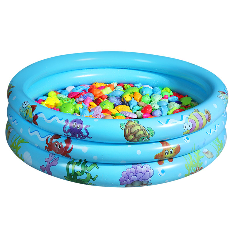Double Shell Inflatable Round Fishing Pool - Children's Water Play Pond