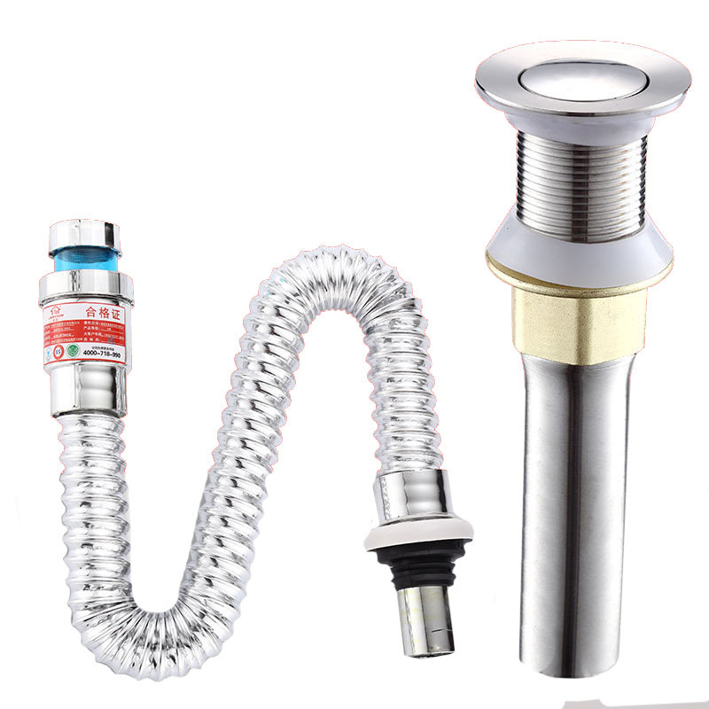 Haojia Bathroom Basin Drainer Set - Flip Plate Sink Drainer for Hand ...