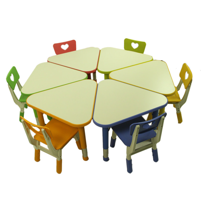 Yucai Kindergarten Table | Triangular Study Table for Kids | Lift ...