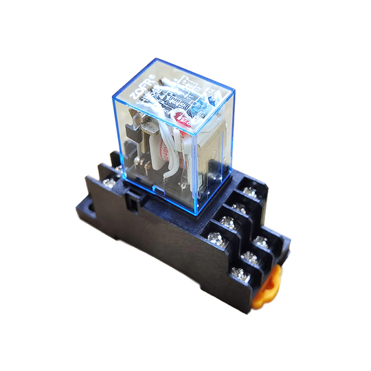 Relai titik perak dengan basis hh54p dc24v ac220v dc12v dengan soket my4n-j