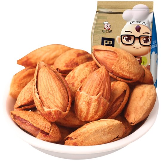 Koukoufu Badan Wood Nuts 500g - Hand-Peeled Almonds for Snacks and New Year's Goods