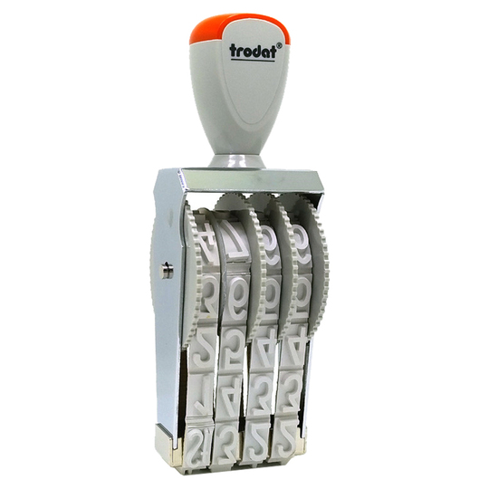 Trodat 15154 Adjustable Number Stamp - 15mm Character Height