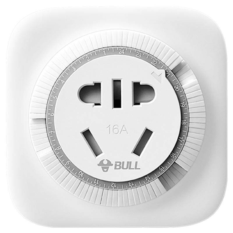 Bull socket timer 16a - højeffekt vandvarmerstik med aftalecyklus og automatisk slukfunktion til ...