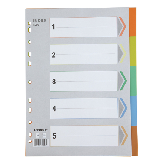 Comix Ix901 A4 Index Paper - Color Classification Labels (100 Sheets/Pack)