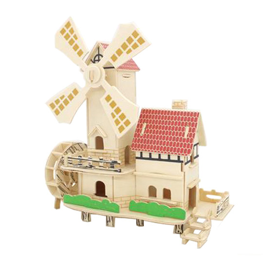 Wooden Handmade 3D House Model Assembly Kit - DIY Villa Cabin Puzzle
