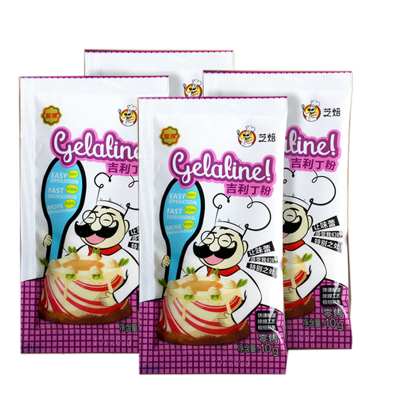 Poudre de gélatine comestible, film de poisson, pack maison, gelée ...