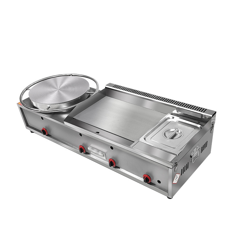 Commercial Gas Griddle Fryer for Pancakes and Hand Cakes - Teppanyaki ...